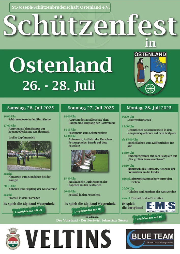 Schützenfest Ostenland 2025 – Klausheider Kompanie